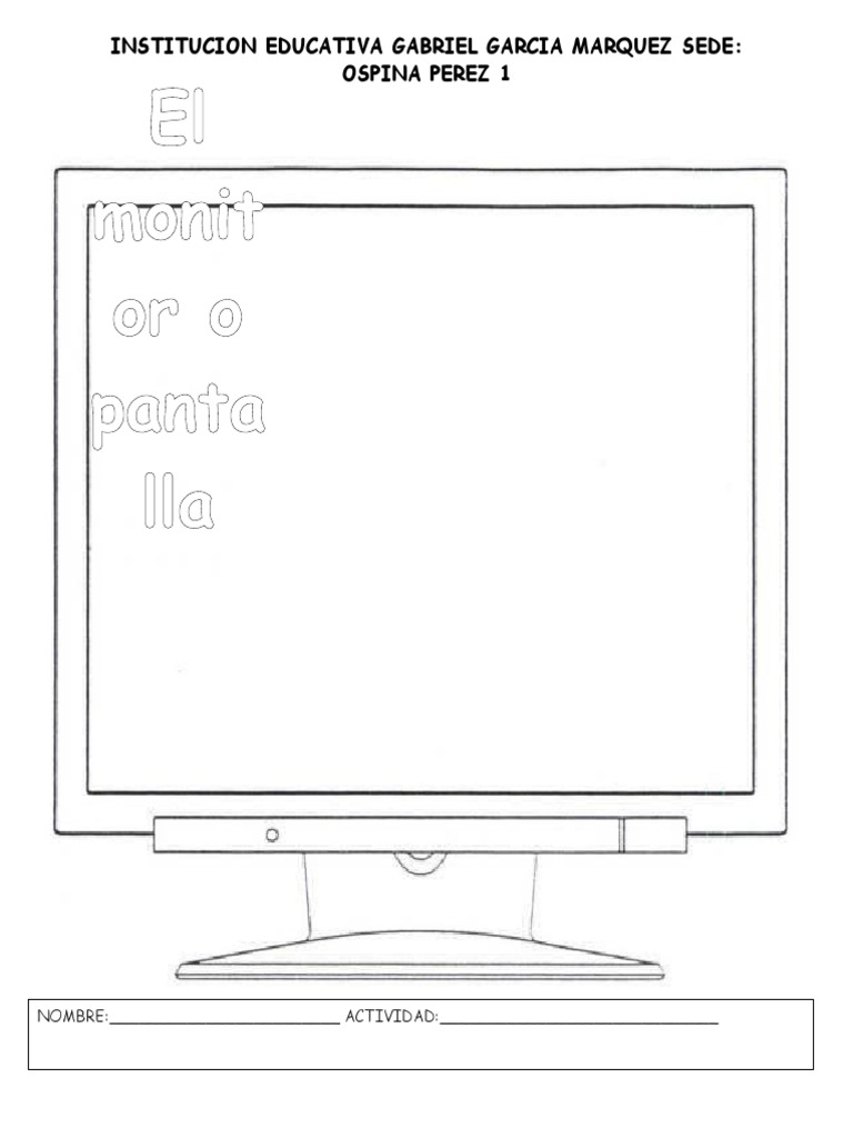 Monitor para Colorear | PDF