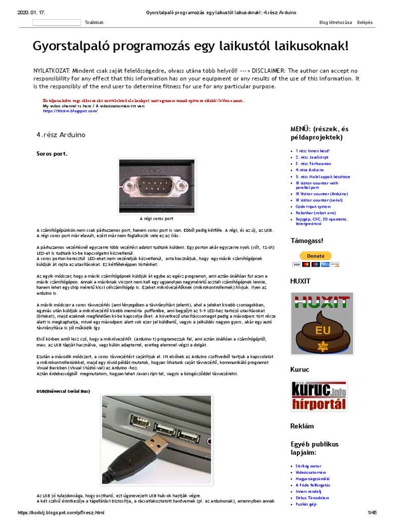 Gyorstalpaló Programozás 4.rész Arduino | PDF