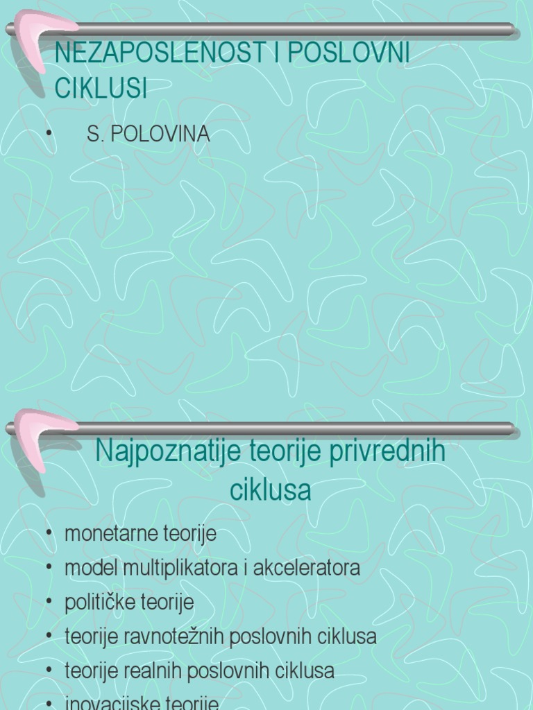 Nezaposlenost I Poslovni Ciklusi | PDF