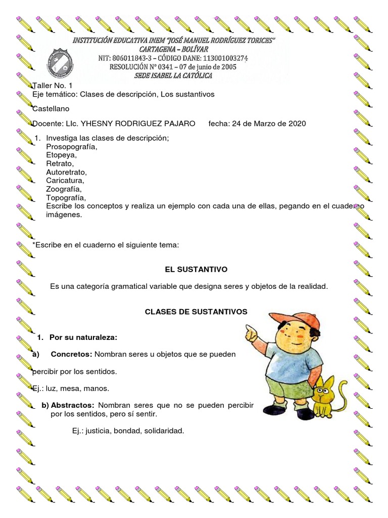Clases y Tipos de Sustantivos | PDF | Sustantivo | Gramática