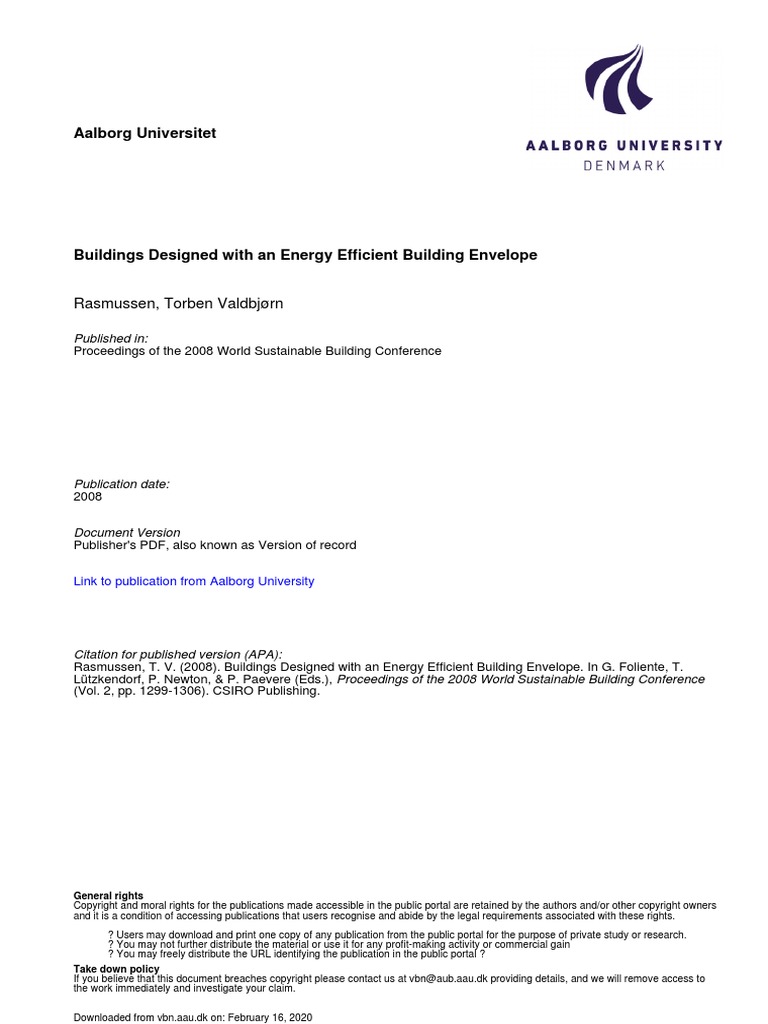 Buildings Designed With An Energy Efficient Building Envelope | PDF ...