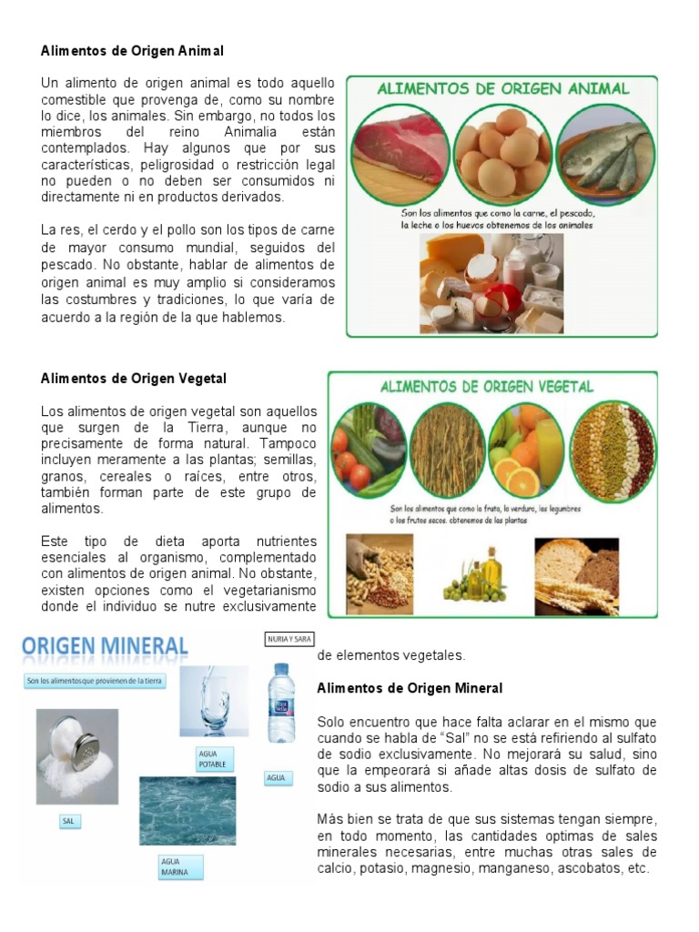 Alimentos de Origen Animal | PDF