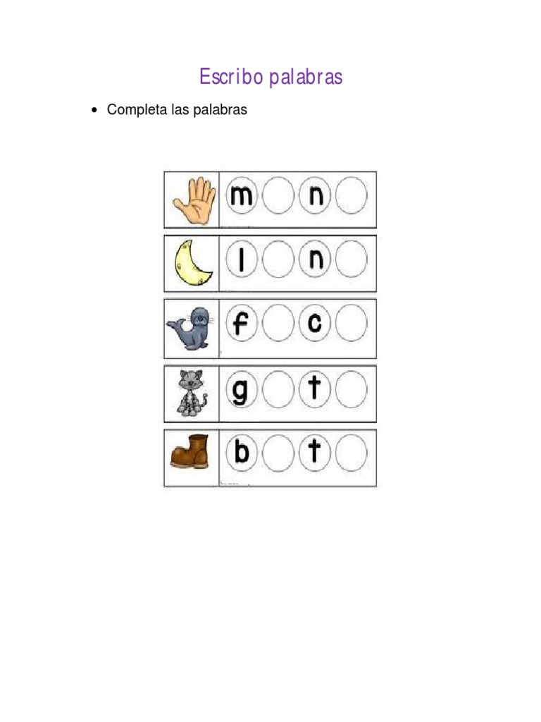 Escribo Palabras | PDF