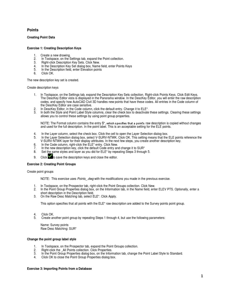 Points: Creating Point Data | Download Free PDF | Computer Data | System Software