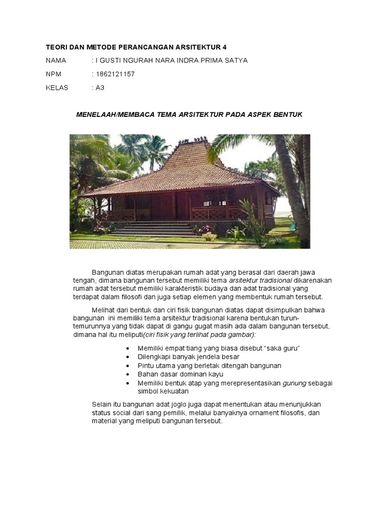 Teori Dan Metode Perancangan Arsitektur 4 | PDF