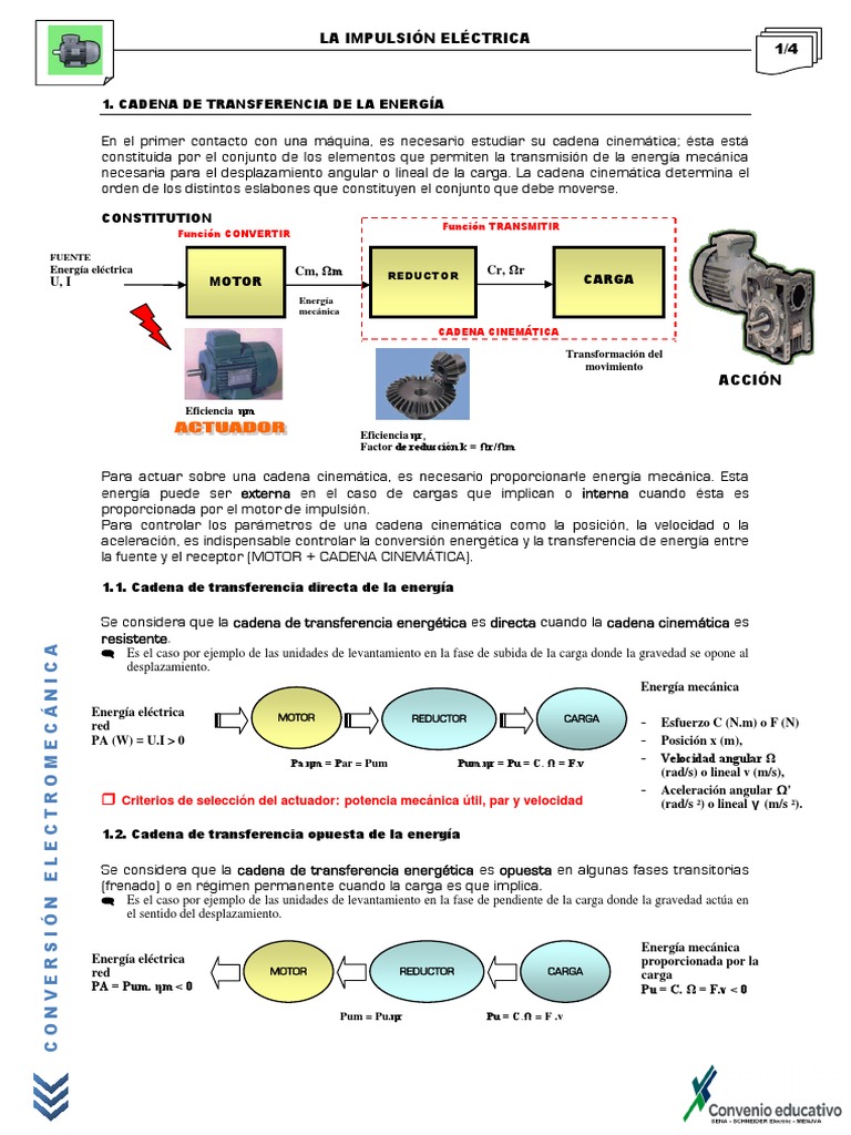 Impulsion de Una Cadena Cinematica, Motores | PDF | Cinemática ...