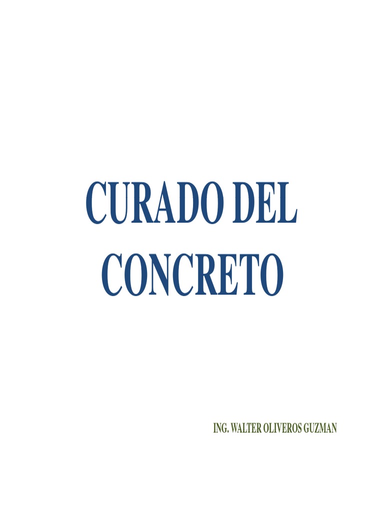 Curado del Concreto: Consideraciones Clave | PDF | Vapor | Hormigón