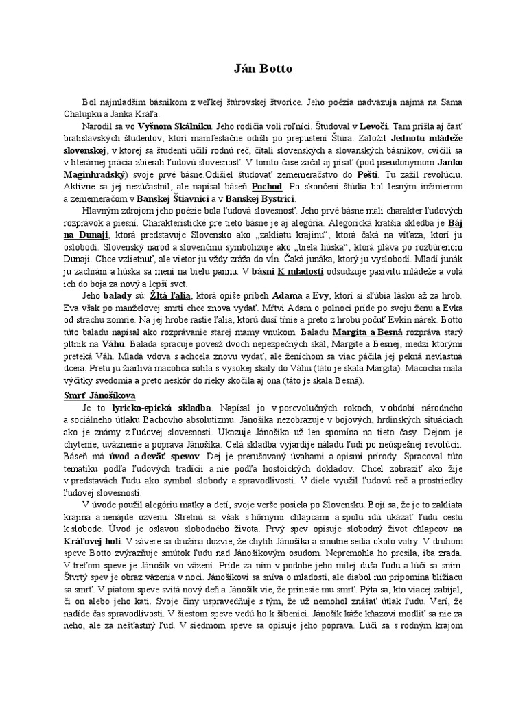 07 Ján Botto | PDF