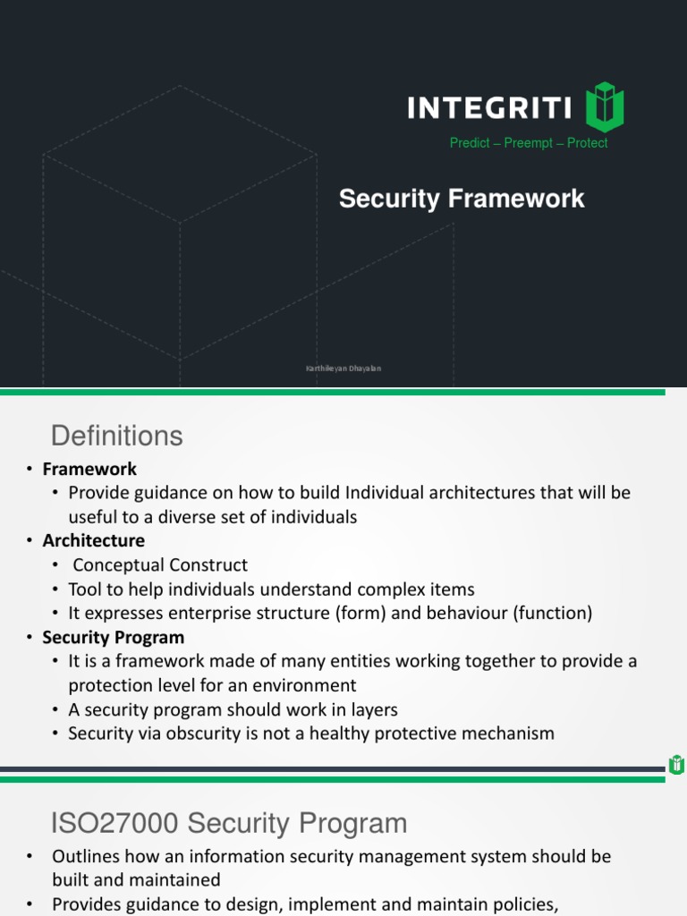 Security Framework: Predict - Preempt - Protect | PDF | Information Management | Computing