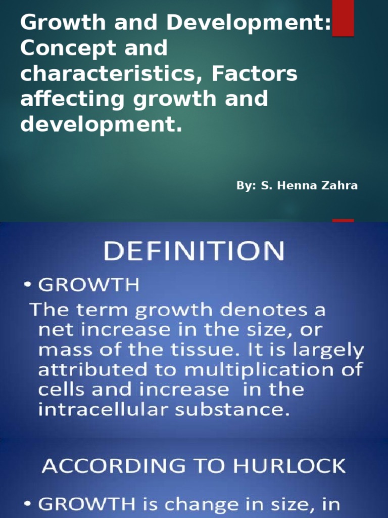 Growth and Development Concept and Characteristics Factors Affecting ...