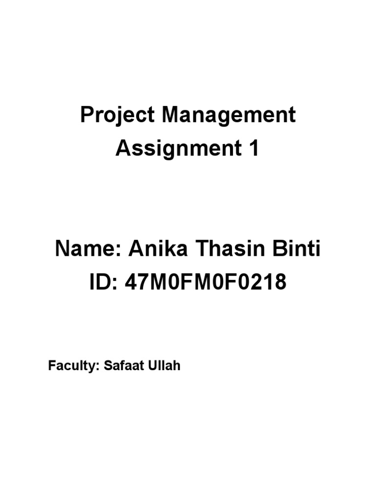 Project Management Assignment | PDF | Stakeholder (Corporate) | Project Management