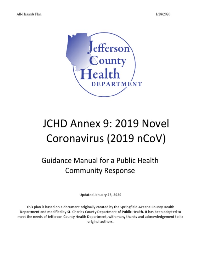 Jefferson County COVID-19 Response Plan | PDF | Infection Control ...