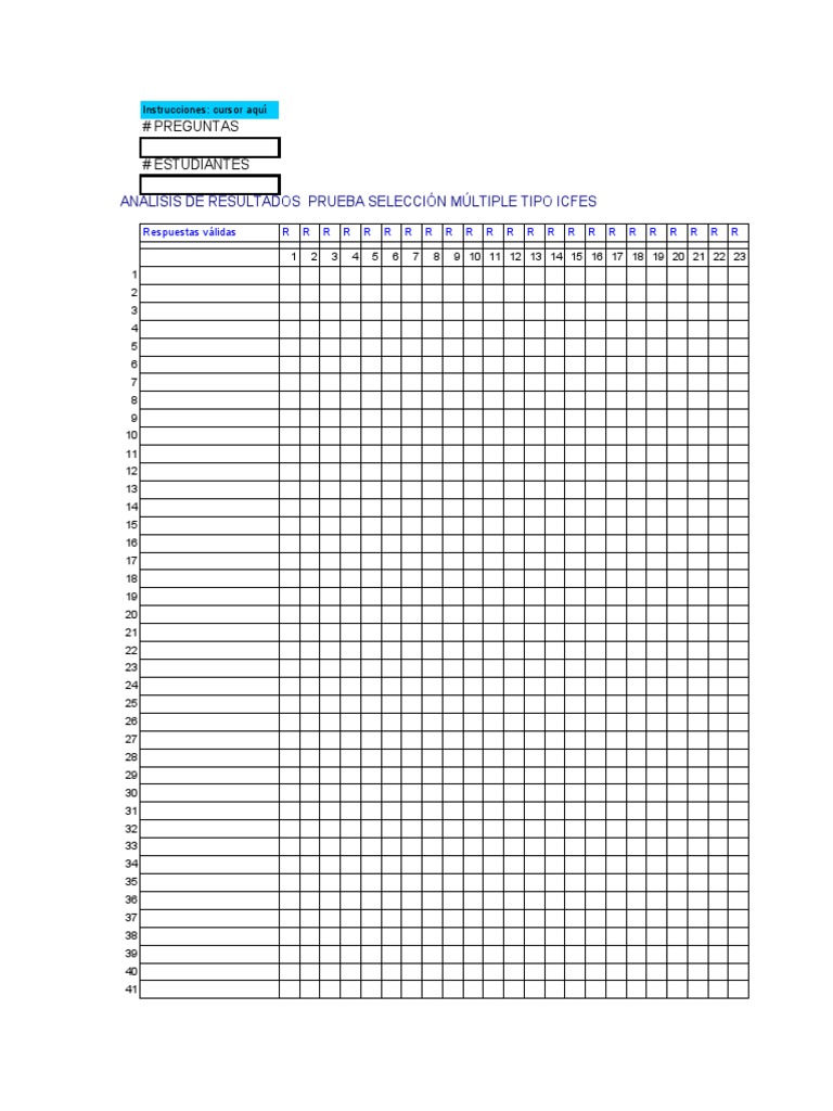 Plantilla para Calificar