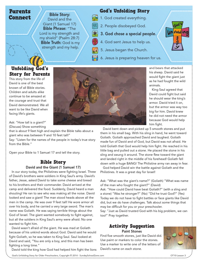 Parents Connect: God's Unfolding Story | PDF | Goliath | David