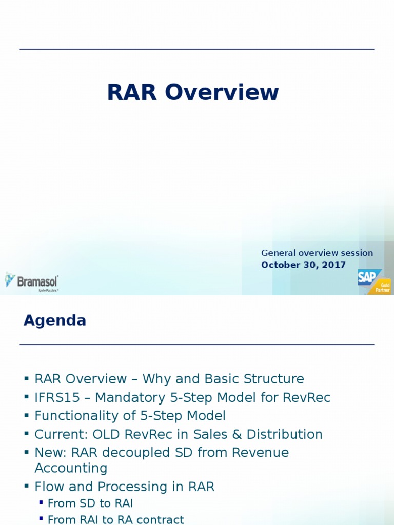 RAR Overview Original | PDF | Revenue | International Financial ...