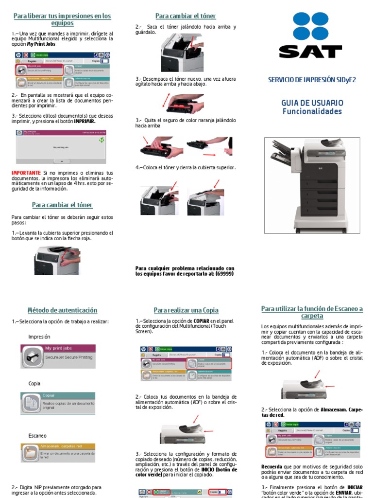 Triptico SAT MFPs Func | PDF | Informática | Informática y tecnología ...