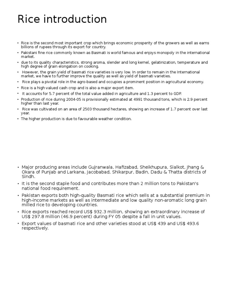 Rice | PDF | Rice | Car