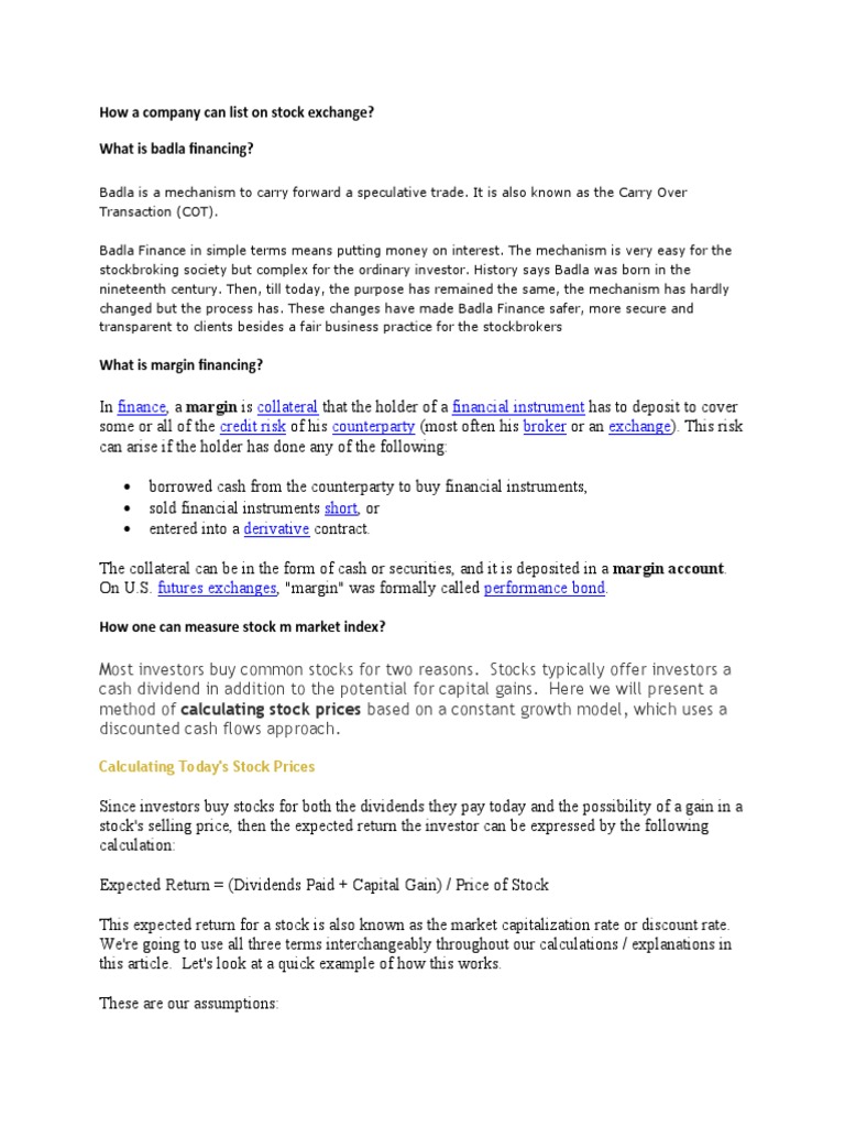 Assignment 1st | PDF | Margin (Finance) | Stocks