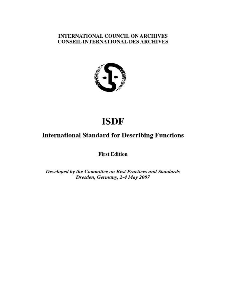 ISDF 1 Izd Eng PDF | PDF | International Organization For Standardization | Records Management