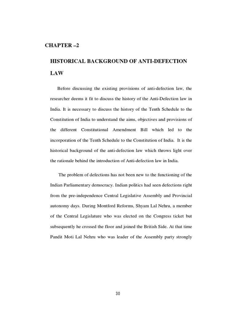 Anti Defection Background PDF | PDF | Bill (Law) | Constitutional Amendment