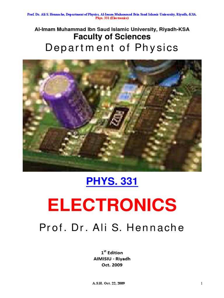 PHYS 331 - Electronics | Download Free PDF | P–N Junction | Diode