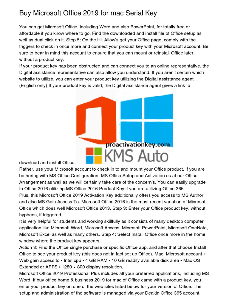 Buy Microsoft Office 2019 For Mac Serial Keygfydq PDF | PDF | Microsoft ...