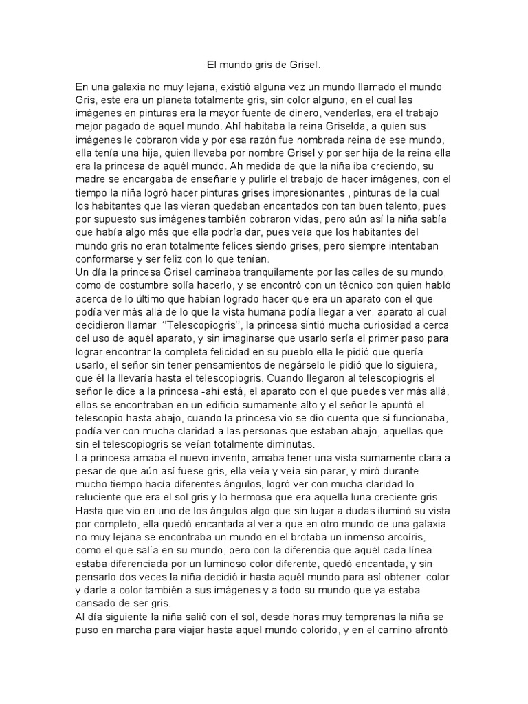 El Viaje de Grisel al Mundo Colorido | PDF | Arco iris | Color