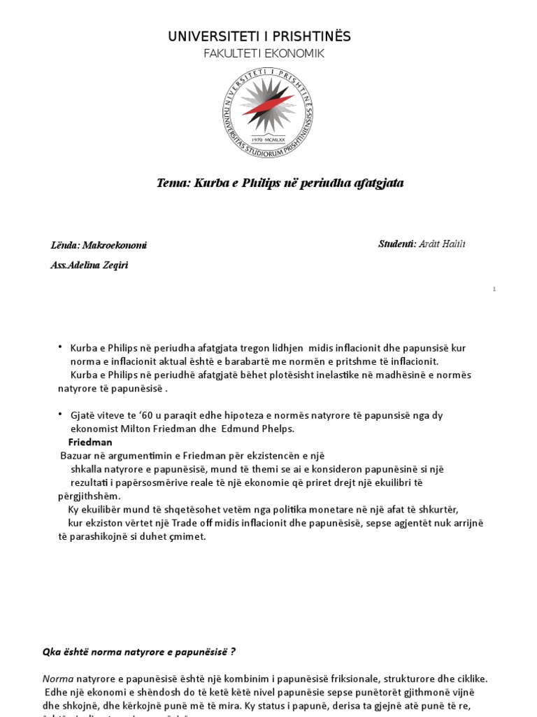 Makroekonomi-Kurba e Philips | PDF