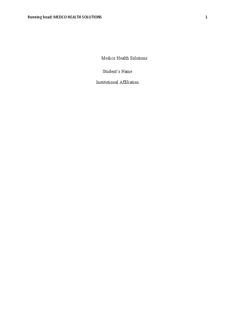 Medco Health Solution - Edited | PDF | Health Care | Nursing