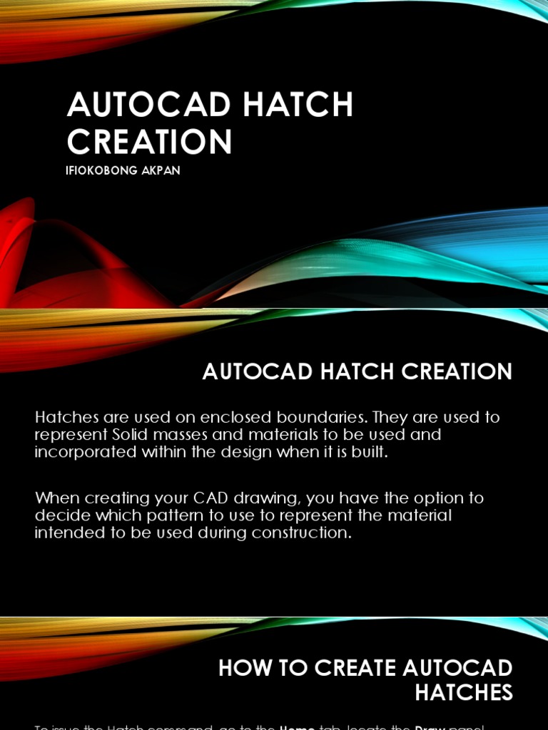 Autocad Hatch Creation | PDF | Color | Teaching Mathematics