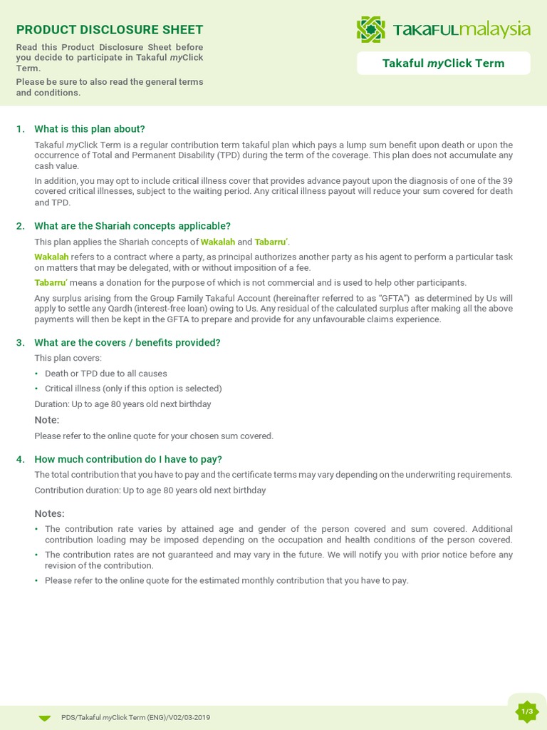 Product Disclosure Sheet | PDF | Fee | Financial Services