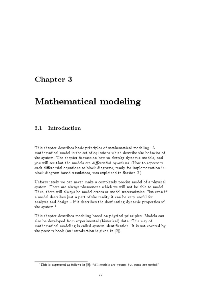 Mathematical Modeling: This Is Expressed As Follows in (5) : "All ...