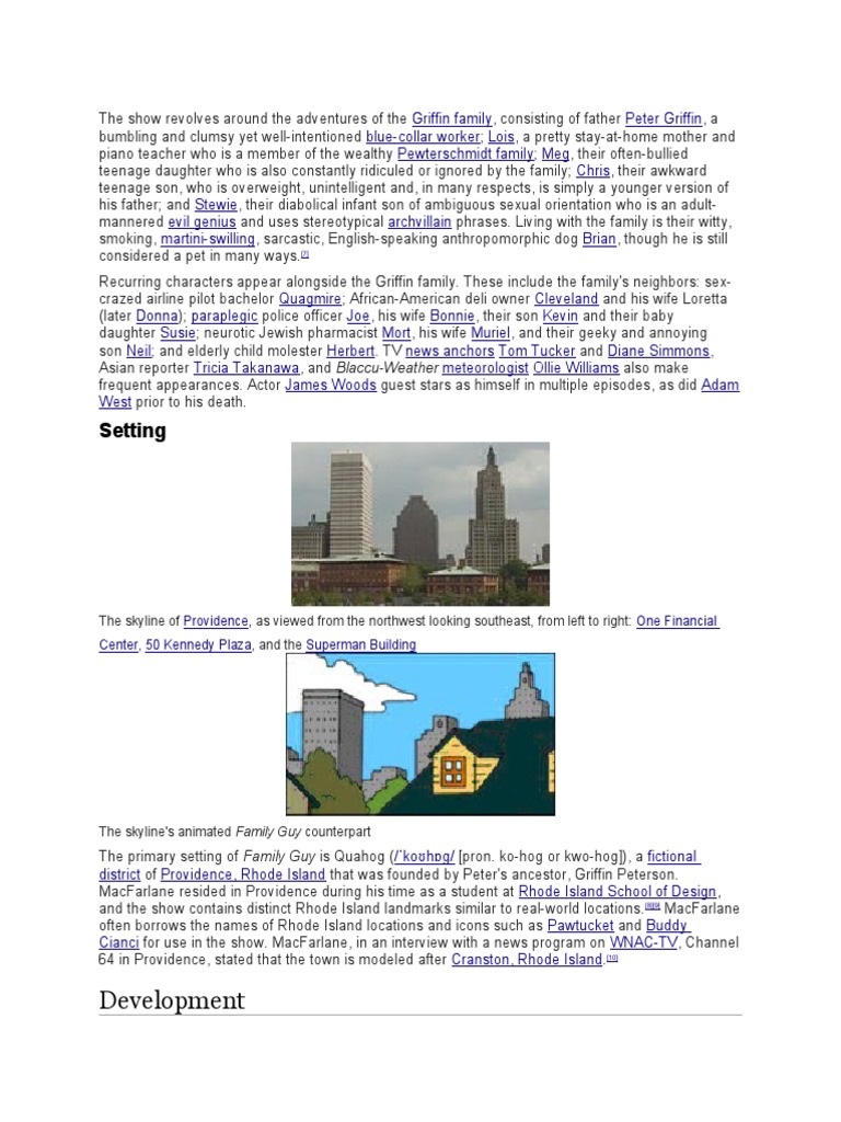 Family Guy Example | PDF | Entertainment | Television Series Created