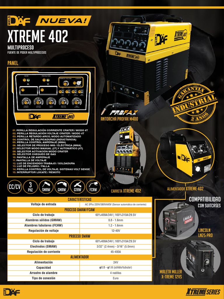 Daf Xtreme 402 PDF | PDF | Soldadura | Construcción
