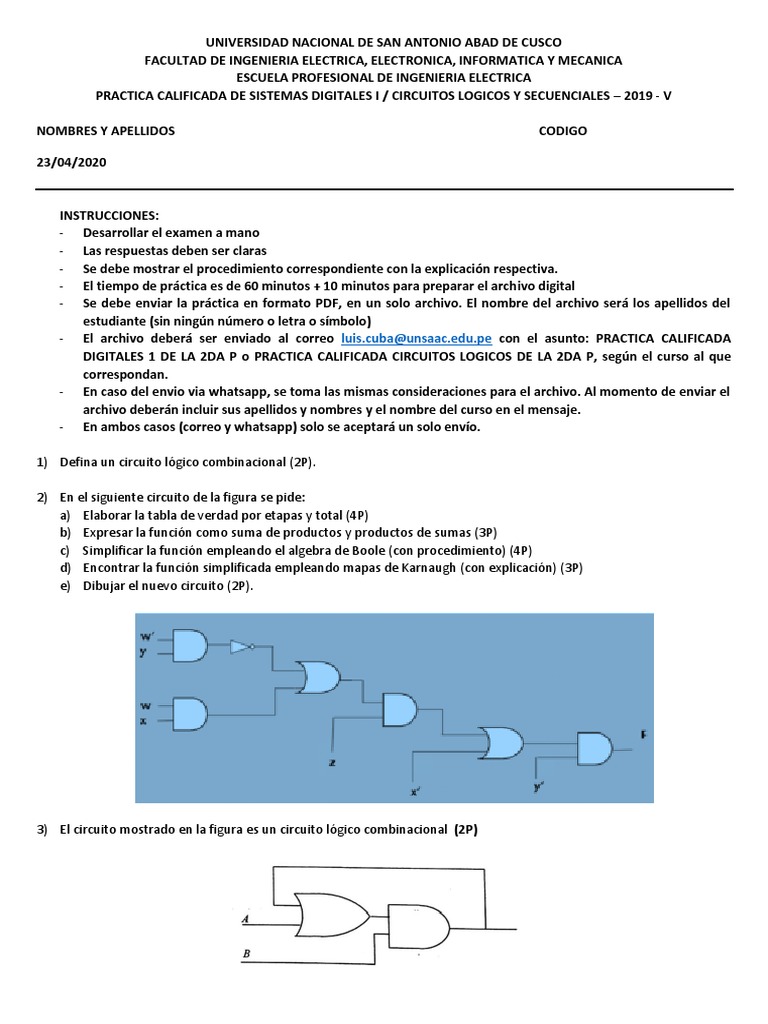Practica Calificada 2P | PDF