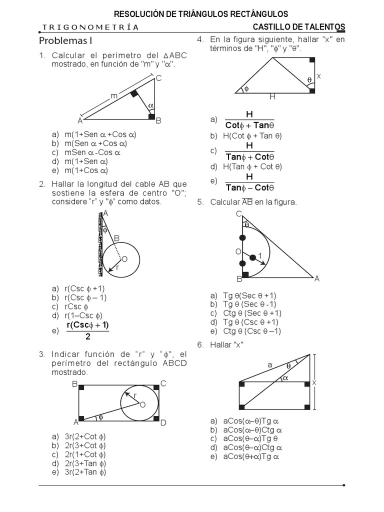 Práctica Repaso Trigonometría | PDF | Trigonometría | Enseñanza de ...