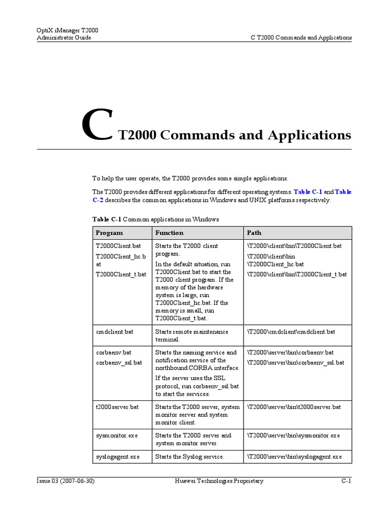 T2000 Commands for Windows & UNIX | PDF | Common Object Request Broker ...