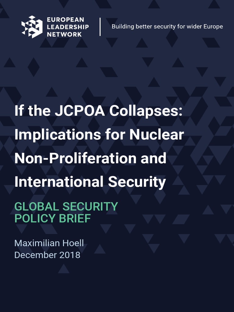 If The JCPOA Collapses ... 17122018 Max Hoell | PDF | Joint ...