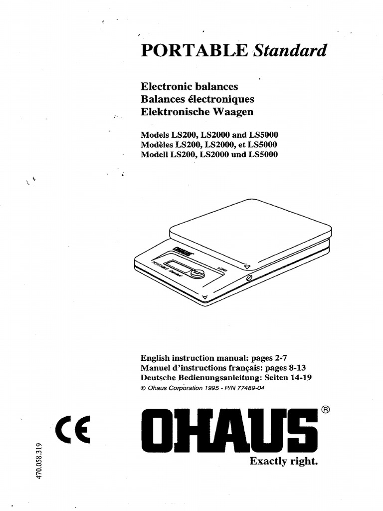 LS 200 Ohaus | PDF