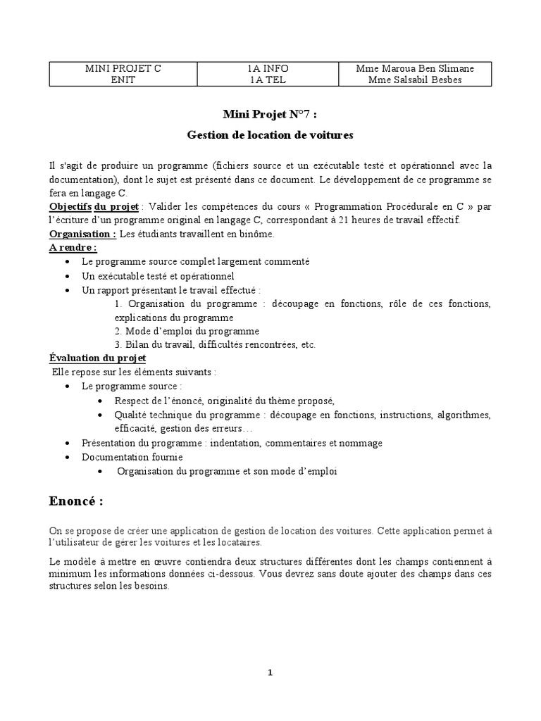 Projet LocationVoiture | PDF | Programme informatique | Programmation