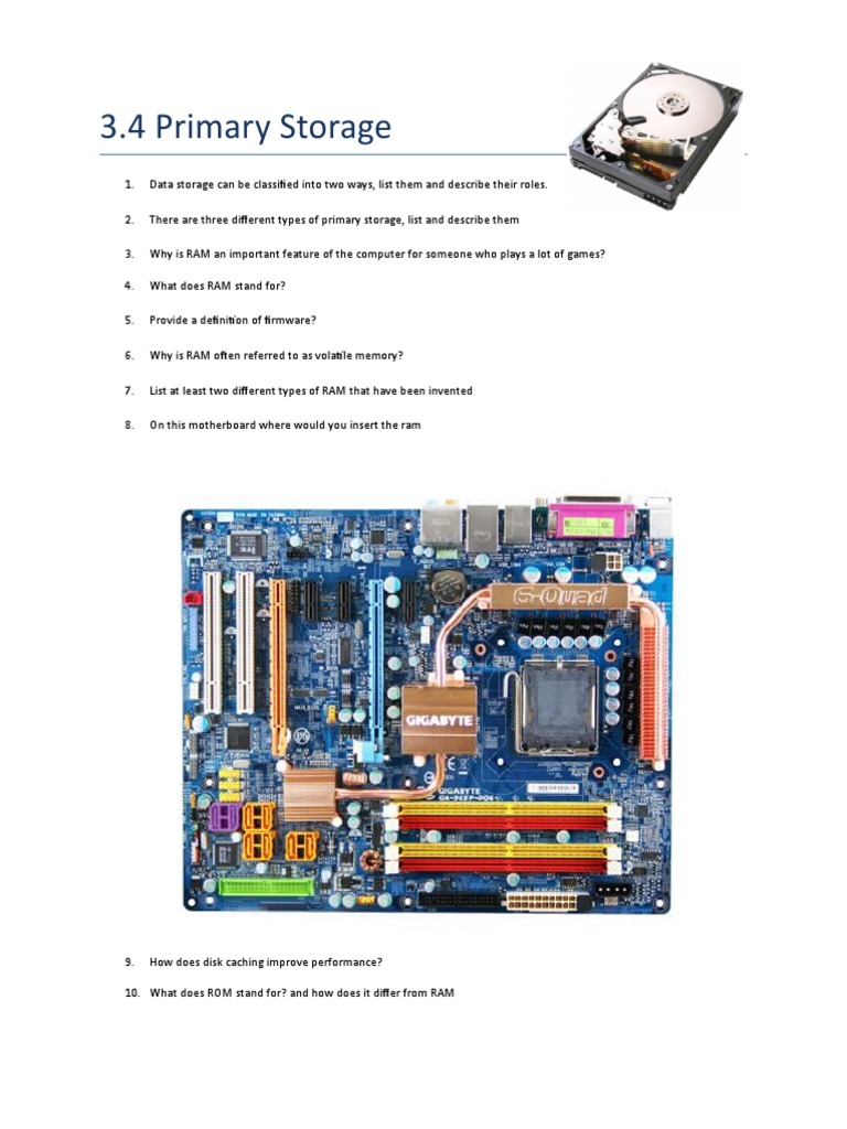 0.5 Primary Storage | PDF