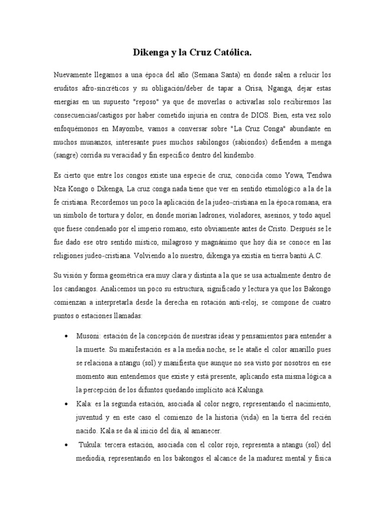 Dikenga La Cruz Conga | PDF | Color | Dom