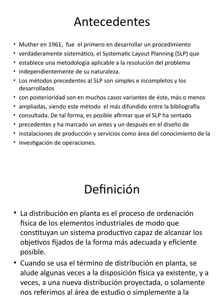 Systematic Layout Planning SLP | PDF | Planificación | Plantas