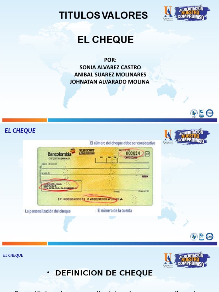 Tipos y Definición de Cheques en Colombia | PDF | Cheque | Bancos
