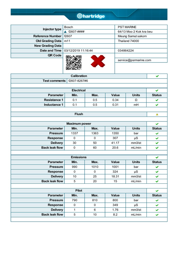 F2607 Injector Calibration Data | PDF | Mechanical Engineering | Nature