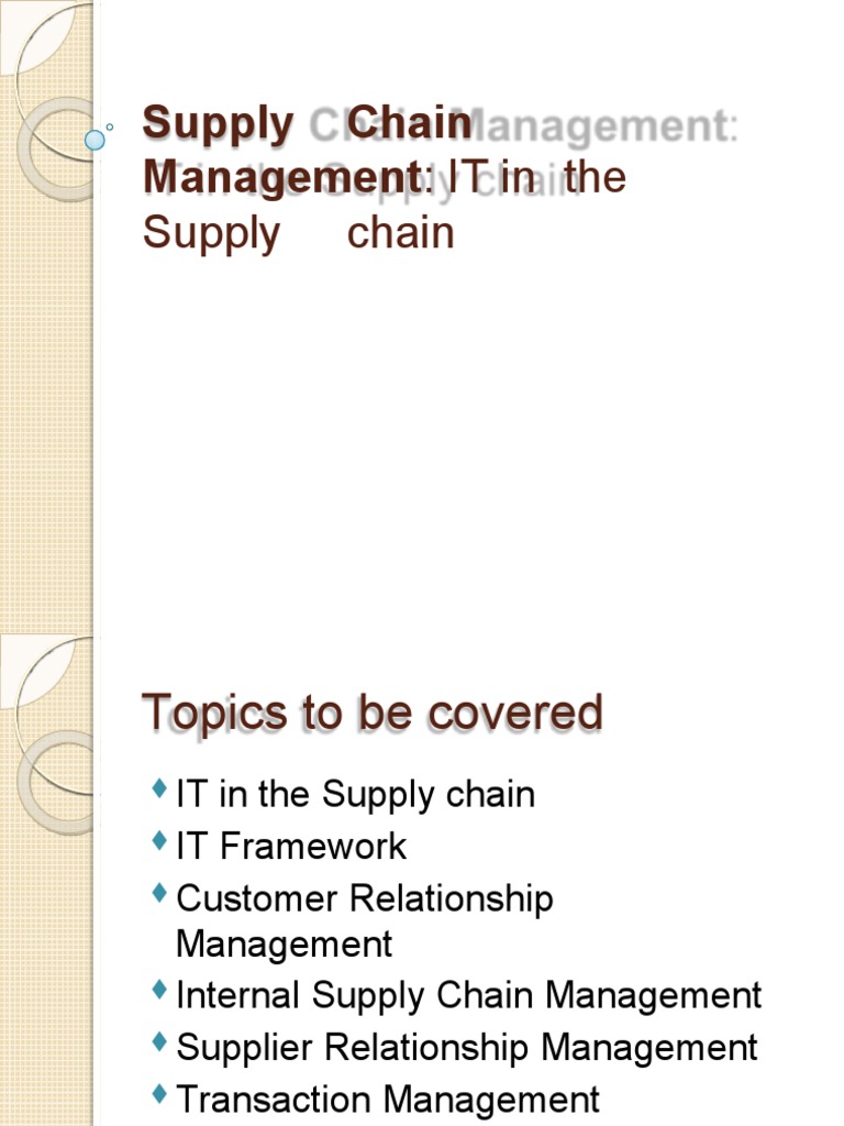 SCM - Unit V | PDF | Radio Frequency Identification | Customer ...