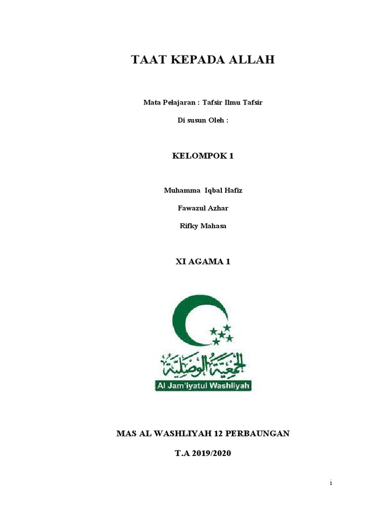 Taat Kepada Allah | PDF | Kajian Bahasa Asing