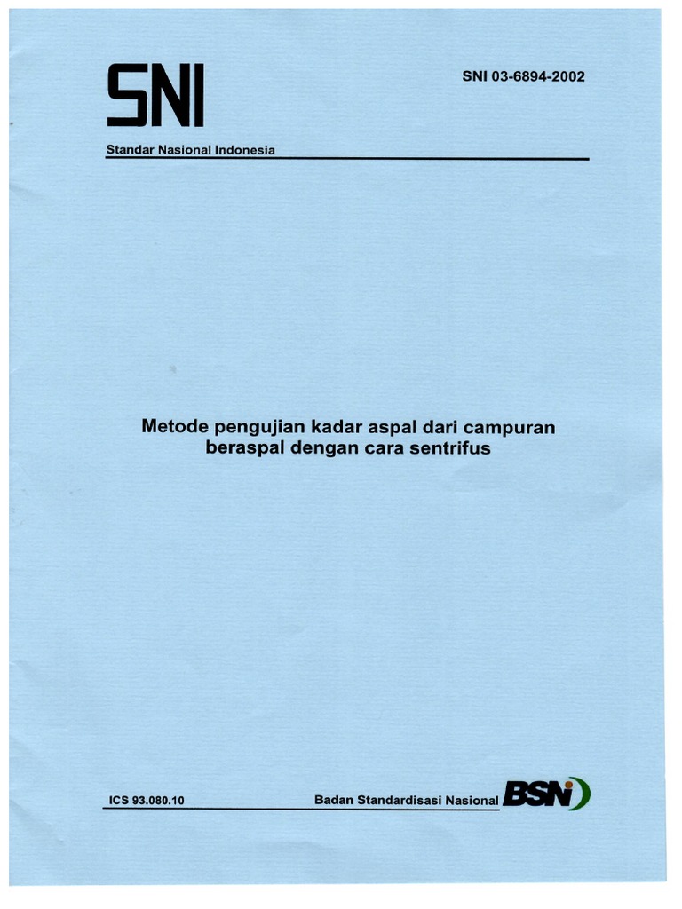 Sni 03-6894-2002 | PDF