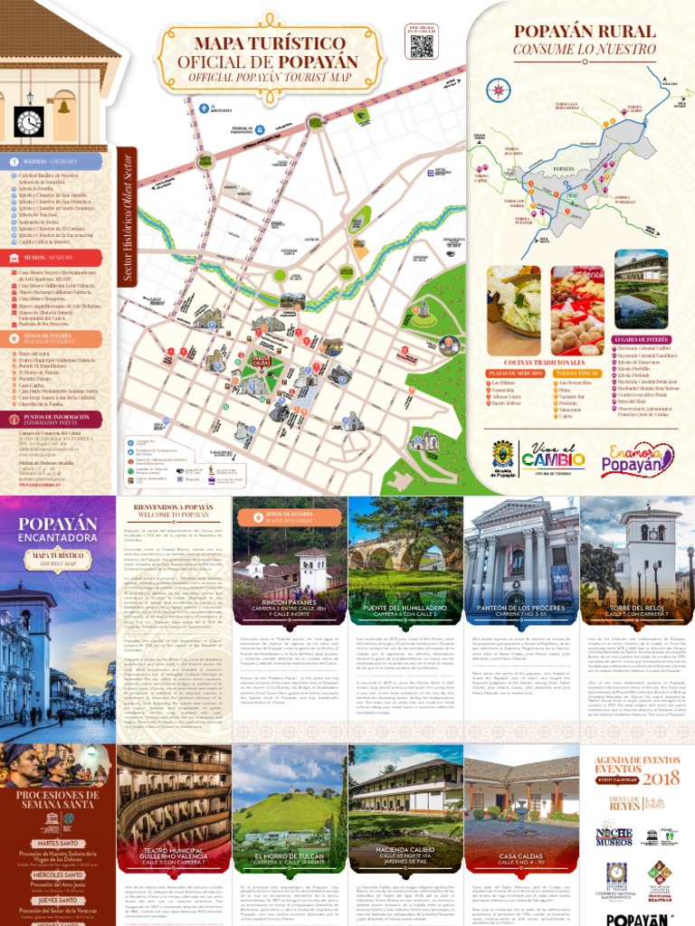 Mapa Turístico de Popayán (Oficial) | PDF | Religión y creencia