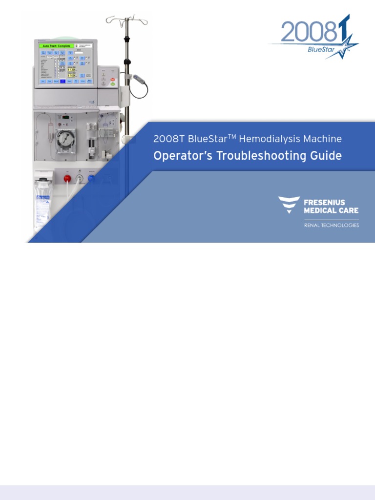Fresenius 2008T Dialysis System - User's Troubleshooting Manual ...